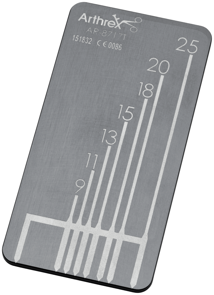 Arthrex Dynanite Nitinol Staple Sizing Guide Ar 8717t