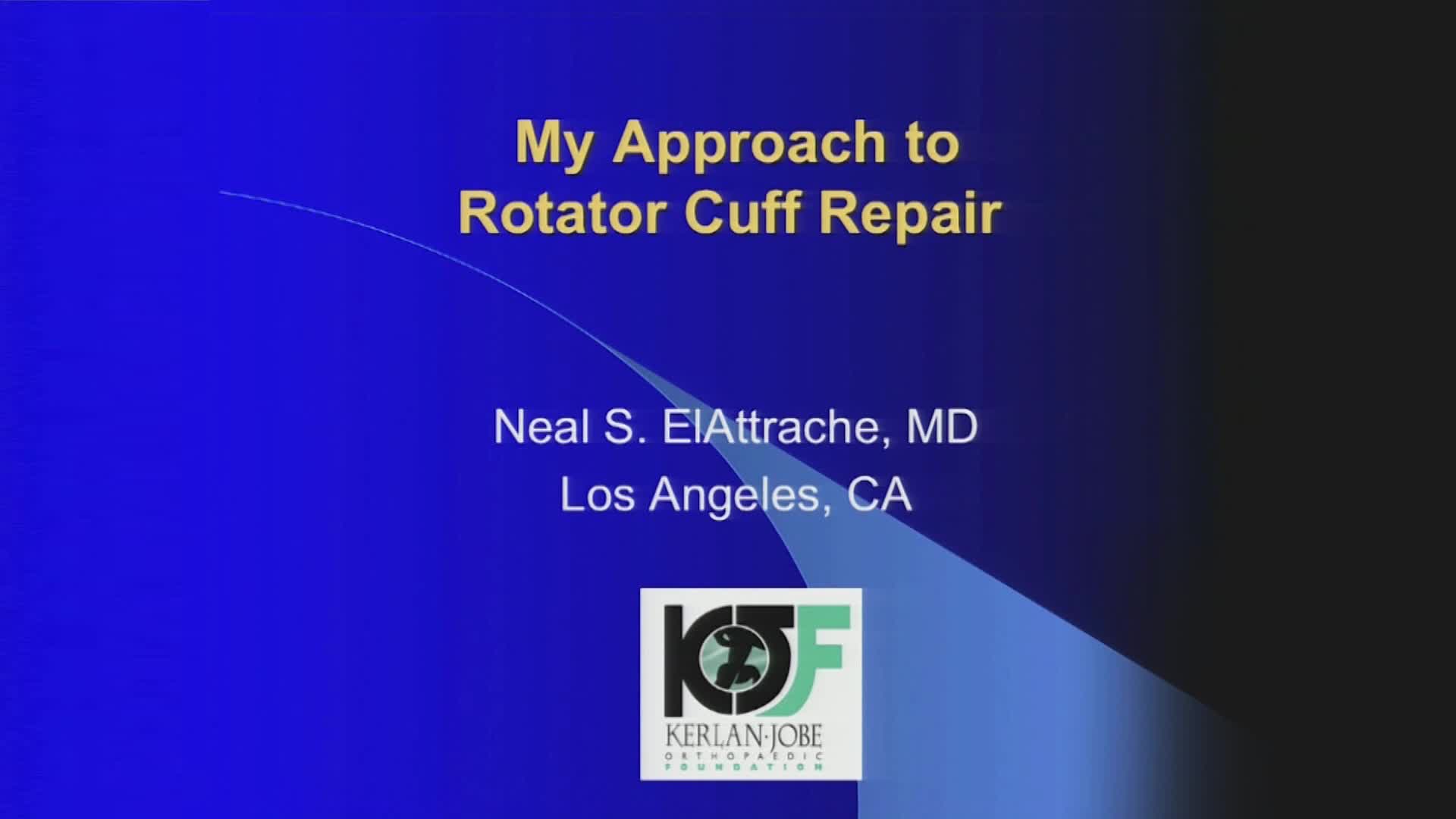 Arthrex My Approach To Rotator Cuff Repair